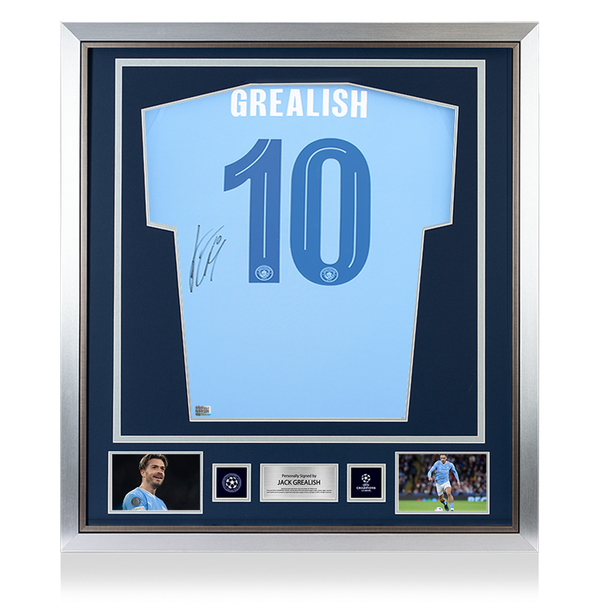 Jack Grealish Official UEFA Champions League Back Signed and Framed Ma ...