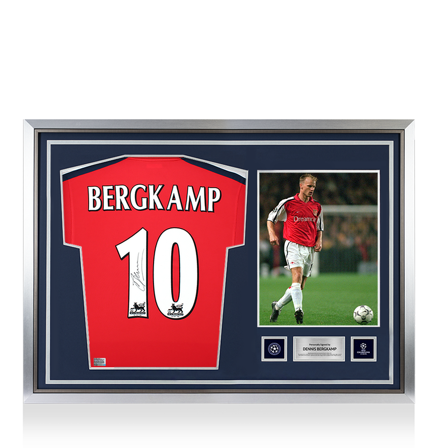 Dennis Bergkamp Official UEFA Champions League Back Signed and Hero Fr ...