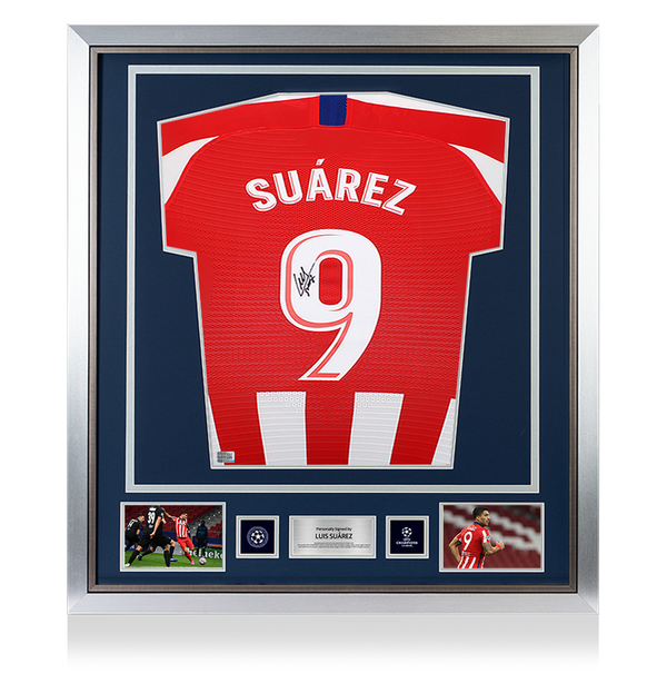 Luis Suarez Official UEFA Champions League Back Signed and Framed Atle ...