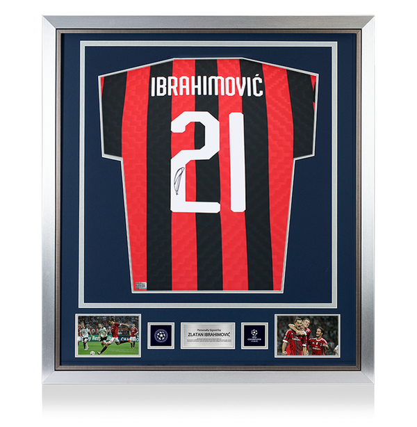 Zlatan Ibrahimovic Official UEFA Champions League Back Signed and Fram ...