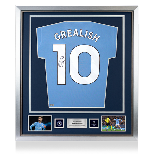 Jack Grealish Official UEFA Champions League Back Signed and Framed Ma ...
