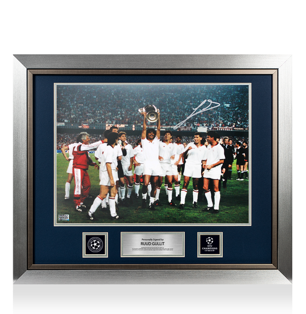 Ruud Gullit Official UEFA Champions League Signed and Framed AC Milan ...