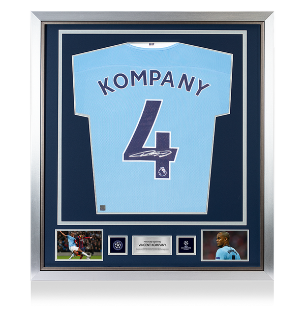 Vincent Kompany Official UEFA Champions League Back Signed and Framed ...