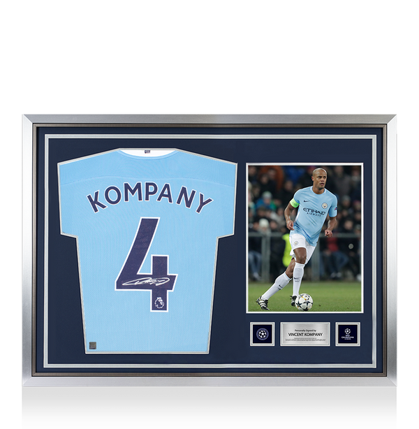 Vincent Kompany Official UEFA Champions League Back Signed and Hero Fr ...