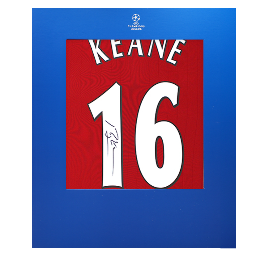 Roy Keane Official UEFA Champions League Back Signed Manchester United ...