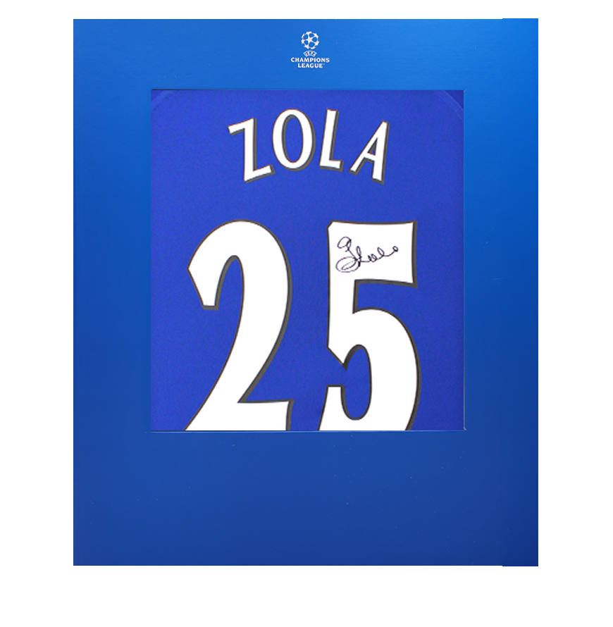 Gianfranco Zola Official UEFA Champions League Back Signed Chelsea 200 ...