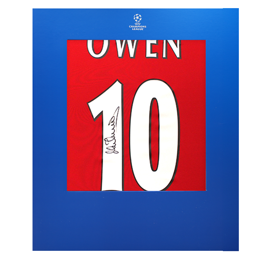 Michael Owen Official UEFA Champions League Back Signed Liverpool 2000 ...