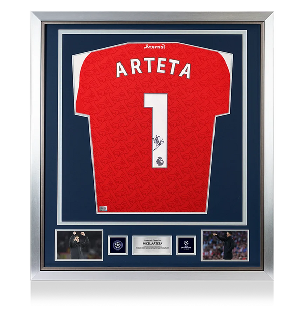Mikel Arteta Official UEFA Champions League Back Signed and Framed Ars ...