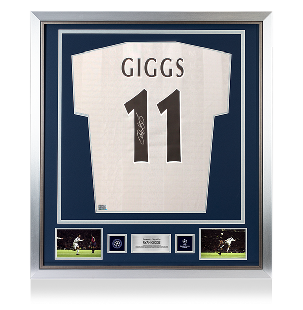 Ryan Giggs Official UEFA Champions League Back Signed and Framed Manch ...