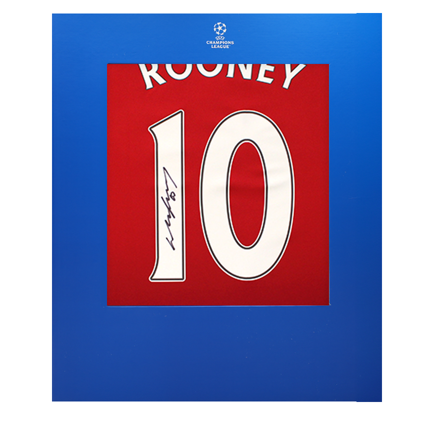 Wayne Rooney Official UEFA Champions League Back Signed Manchester Uni ...