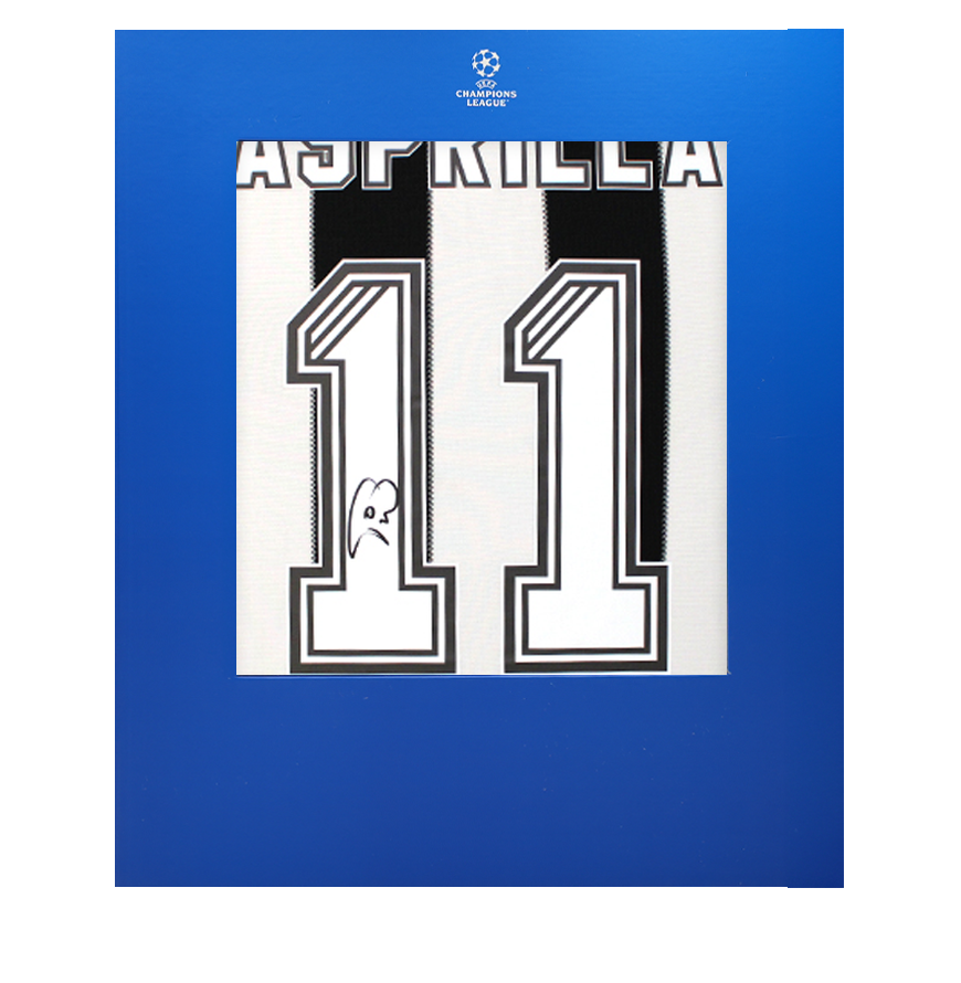 Faustino Asprilla Official UEFA Champions League Back Signed Newcastle ...