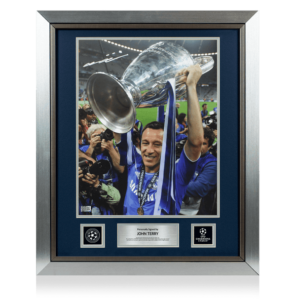 John Terry Official UEFA Champions League Signed and Framed Chelsea Ph ...