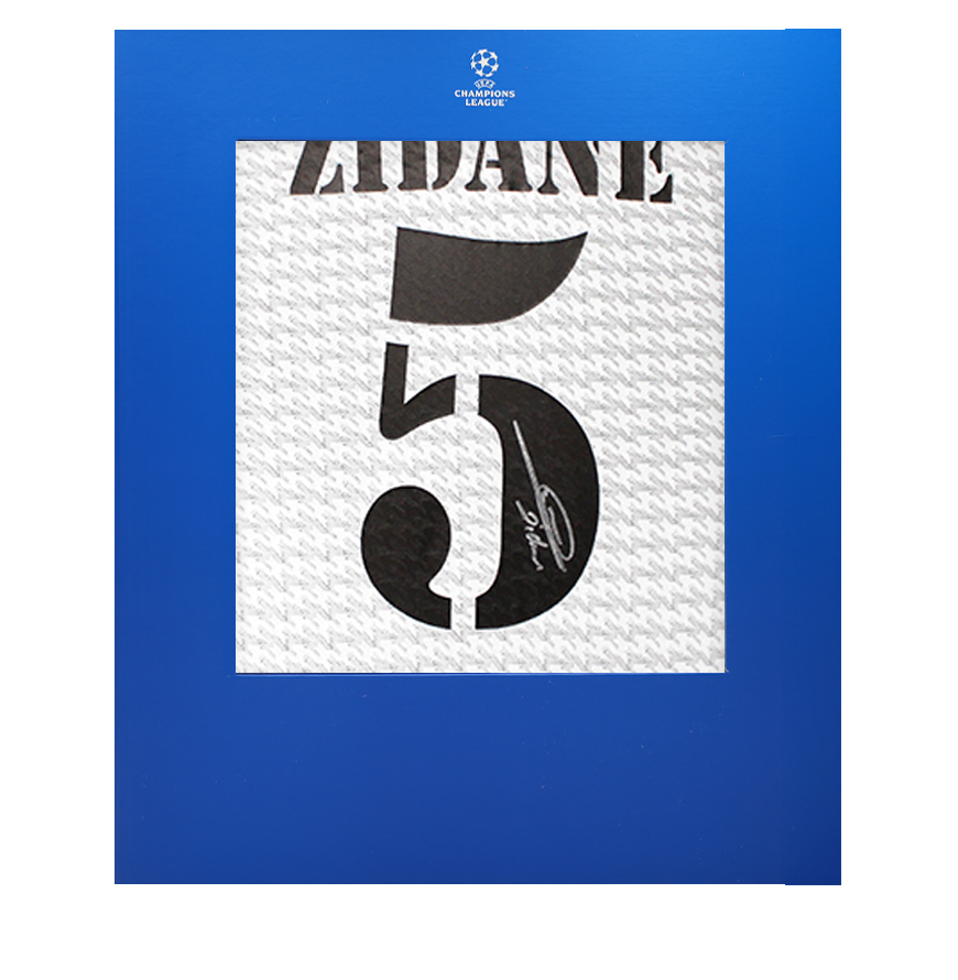 Zinedine Zidane Official UEFA Champions League Back Signed Real Madrid ...