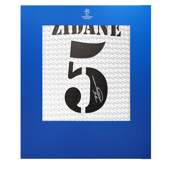 Zinedine Zidane Official UEFA Champions League Back Signed Real Madrid ...
