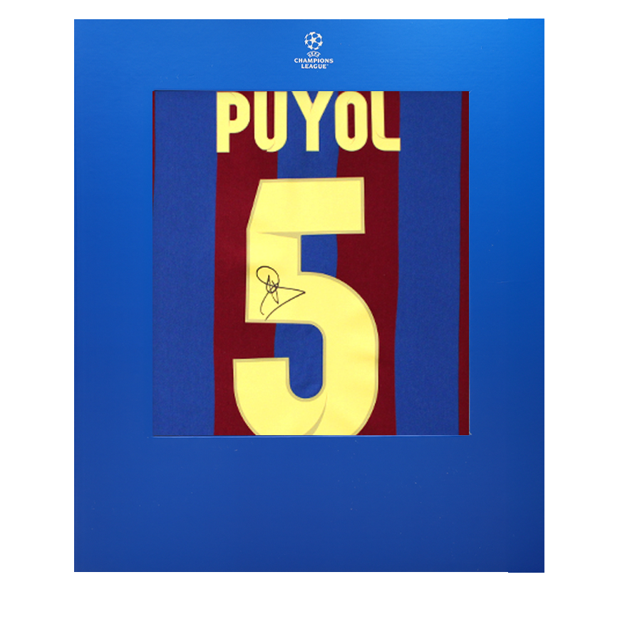 Carles Puyol Official UEFA Champions League Back Signed FC Barcelona R ...