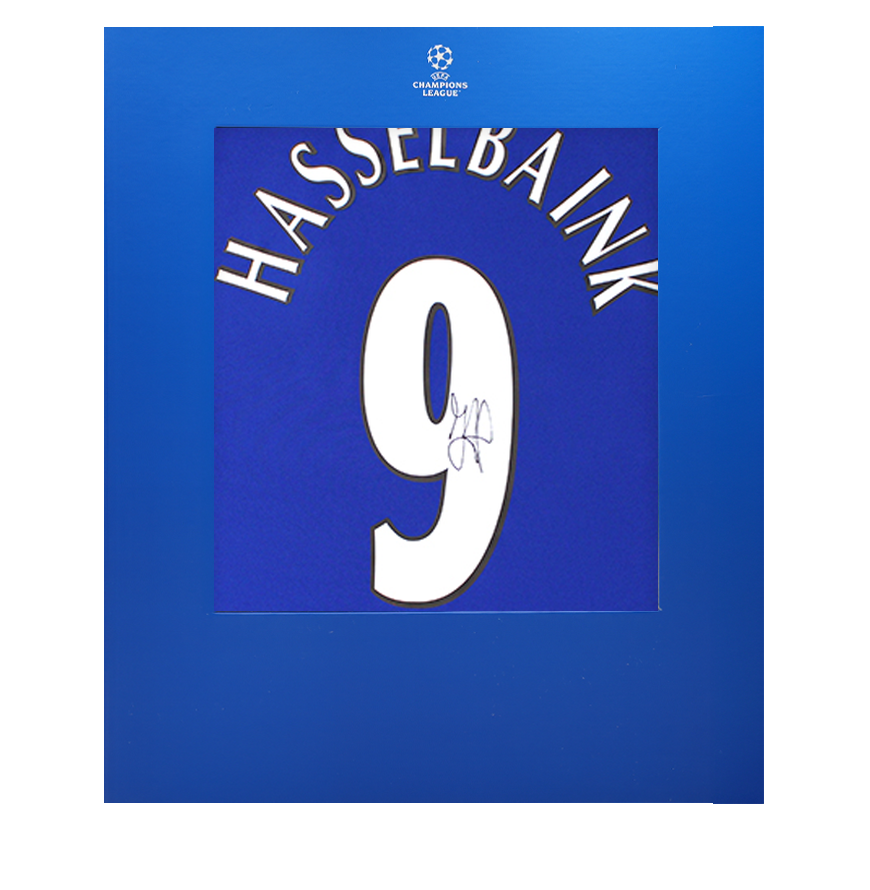 Jimmy Floyd Hasselbaink Official UEFA Champions League Back Signed Che ...