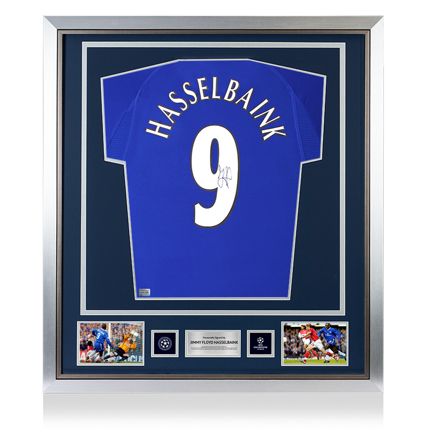 Jimmy Floyd Hasselbaink Official UEFA Champions League Back Signed and ...