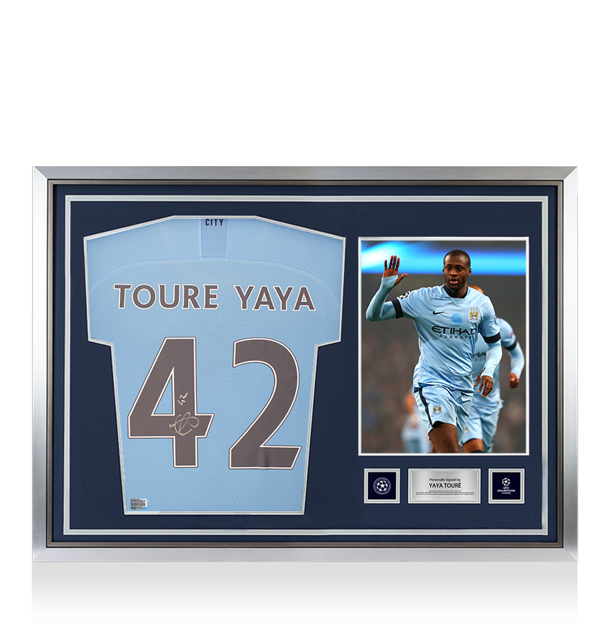 Yaya Toure Official UEFA Champions League Back Signed and Hero Framed ...