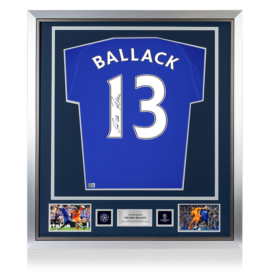 Michael Ballack Official UEFA Champions League Back Signed and Framed ...