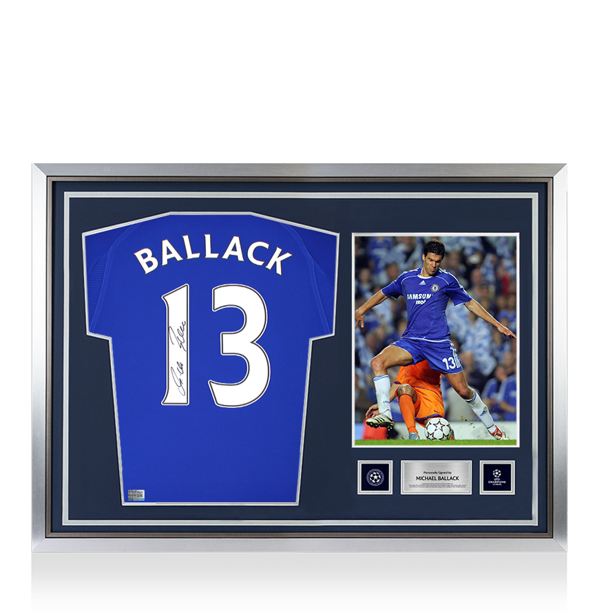 Michael Ballack Official UEFA Champions League Back Signed and Hero Fr ...