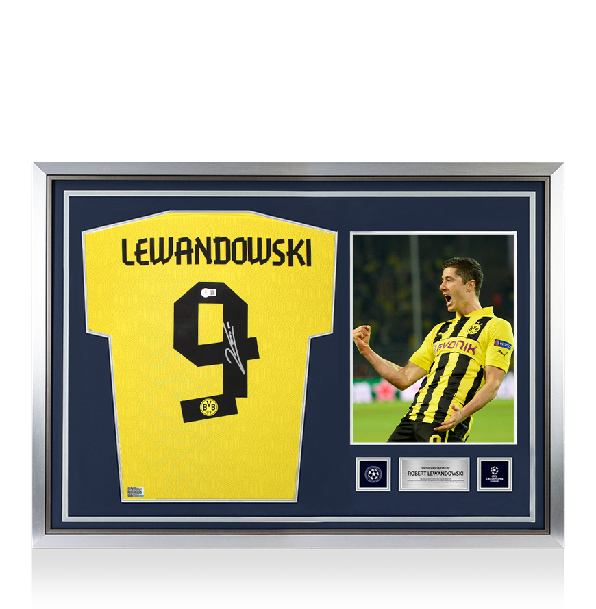 Robert Lewandowski Official UEFA Champions League Back Signed and Hero ...