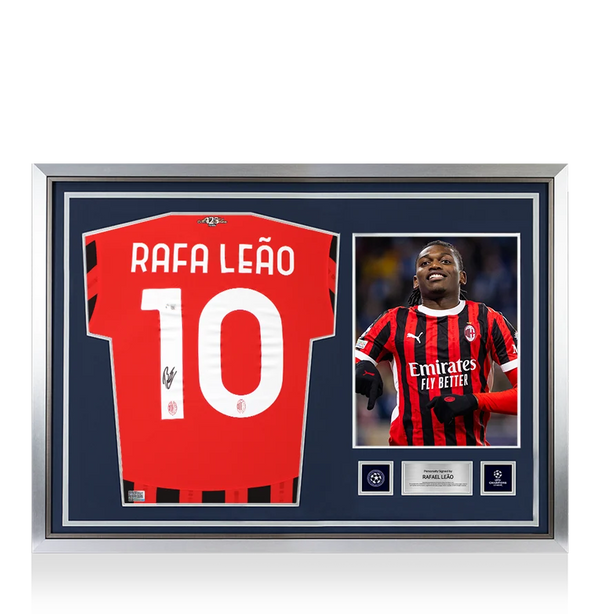 Rafael Leao Official UEFA Champions League Back Signed and Hero Framed ...
