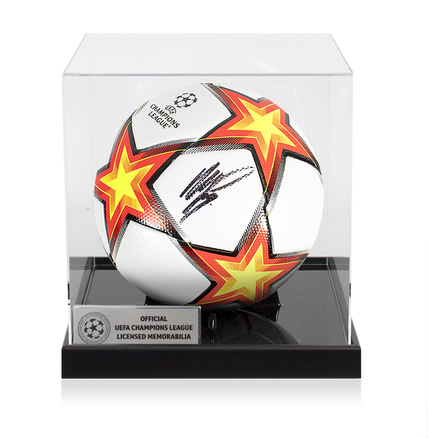 Memphis Depay Official UEFA Champions League Signed Football In Acryli ...