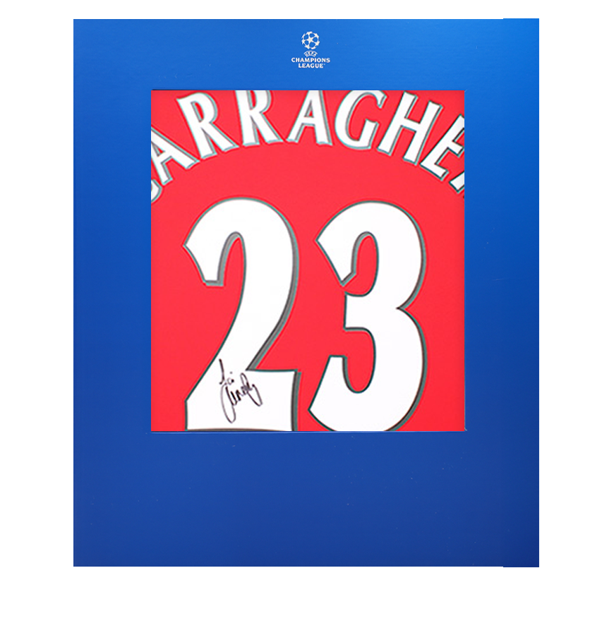 Jamie Carragher Official UEFA Champions League Back Signed Liverpool 2 ...